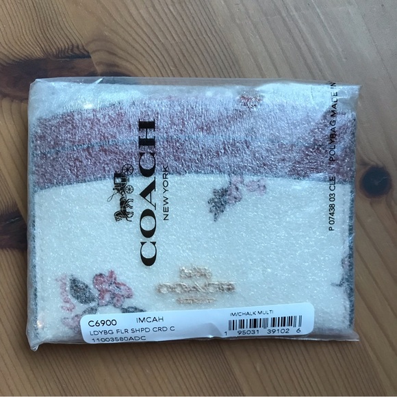 Coach | Bags | Coach Shaped Card Case With Ladybug Floral Print | Poshmark